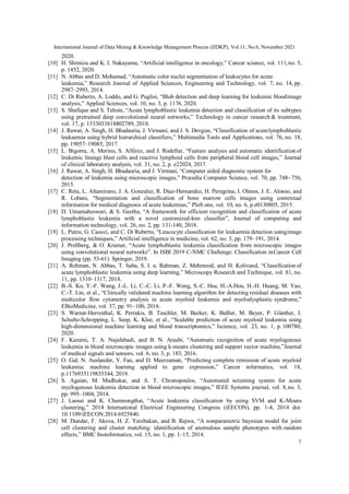 REVIEW OF MACHINE LEARNING APPLICATIONS AND DATASETS IN CLASSIFICATION OF ACUTE LEUKEMIA | PDF