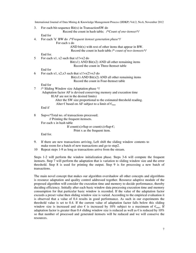 Frequent Itemset Mining In Transactional Data Streams Based On Quality Control And Resource