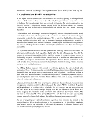 Distortion Based Algorithms For Privacy Preserving Frequent Item Set Mining | PDF