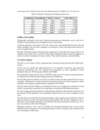 USING ONTOLOGIES TO IMPROVE DOCUMENT CLASSIFICATION WITH TRANSDUCTIVE SUPPORT VECTOR MACHINES ...