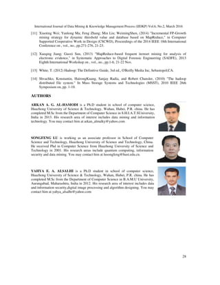 AN ENHANCED FREQUENT PATTERN GROWTH BASED ON MAPREDUCE FOR MINING ASSOCIATION RULES | PDF