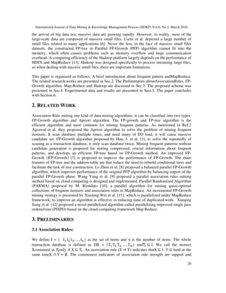 AN ENHANCED FREQUENT PATTERN GROWTH BASED ON MAPREDUCE FOR MINING ASSOCIATION RULES | PDF