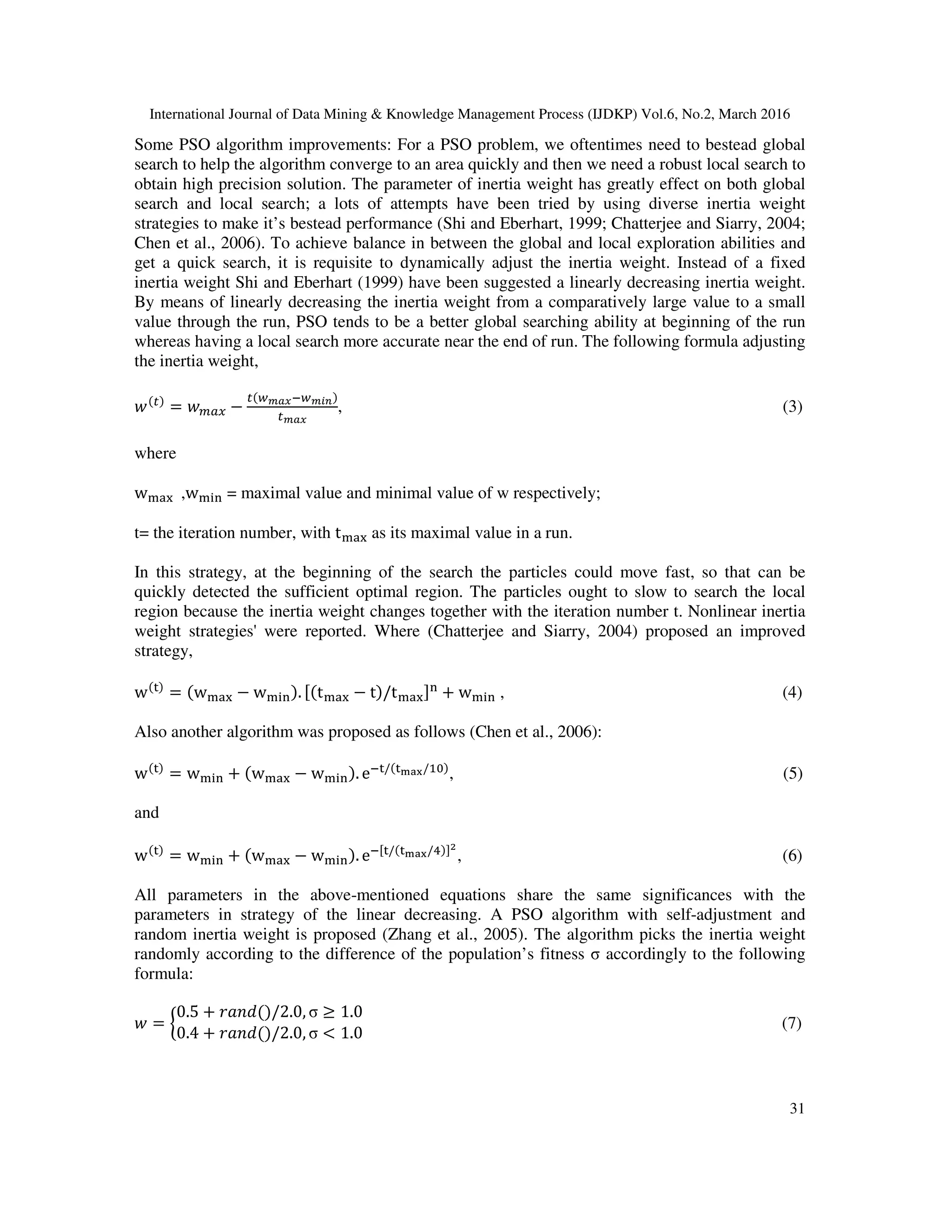 A Particle Swarm Optimization Algorithm Based On Uniform Design Pdf