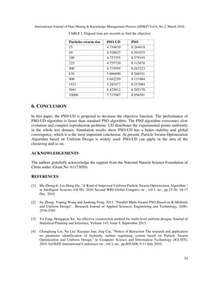A PARTICLE SWARM OPTIMIZATION ALGORITHM BASED ON UNIFORM DESIGN | PDF