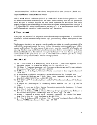 DIRA : A FRAMEWORK OF DATA INTEGRATION USING DATA QUALITY | PDF