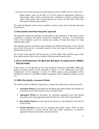 DIRA : A FRAMEWORK OF DATA INTEGRATION USING DATA QUALITY | PDF