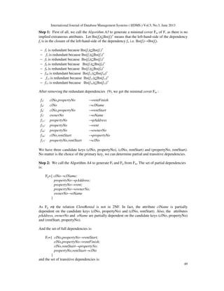 ALGORITHM FOR RELATIONAL DATABASE NORMALIZATION UP TO 3NF | PDF