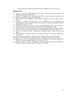 ALGORITHM FOR RELATIONAL DATABASE NORMALIZATION UP TO 3NF | PDF