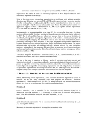 ALGORITHM FOR RELATIONAL DATABASE NORMALIZATION UP TO 3NF | PDF