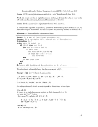 ALGORITHM FOR RELATIONAL DATABASE NORMALIZATION UP TO 3NF | PDF