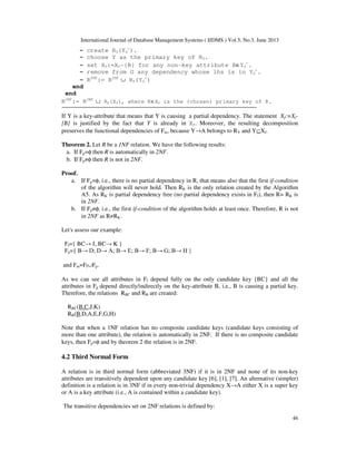 ALGORITHM FOR RELATIONAL DATABASE NORMALIZATION UP TO 3NF | PDF