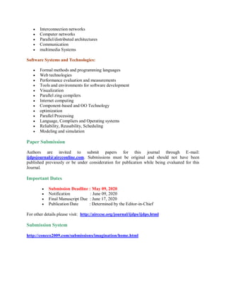 International Journal of Distributed and Parallel Systems (IJDPS) | PDF