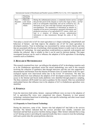 TRUST IN THE ADOPTION OF INTERNET OF THINGS FOR SMART AGRICULTURE IN ...