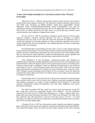 BREAST CANCER DIAGNOSIS USING MACHINE LEARNING ALGORITHMS –A SURVEY | PDF