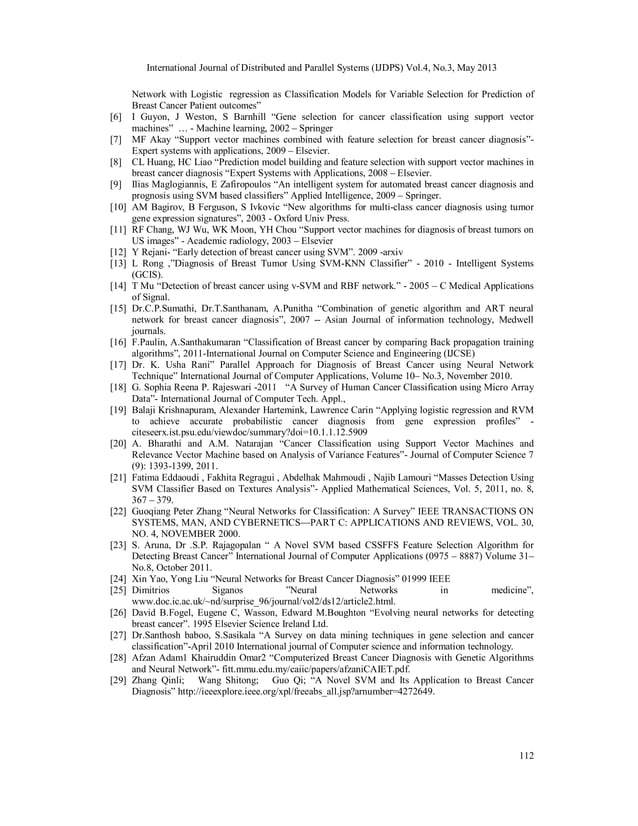 Breast Cancer Diagnosis Using Machine Learning Algorithms A Survey Pdf