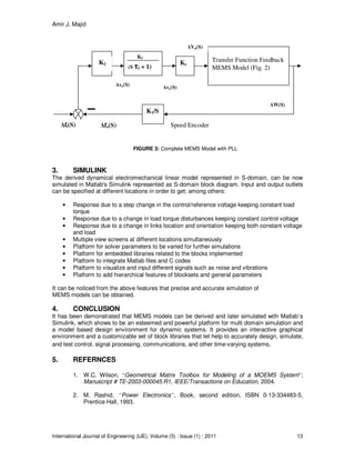 Modeling MEMS With Matlab’s Simulink | PDF