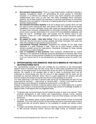 Semantic Web Mining of Un-structured Data: Challenges and Opportunities | PDF