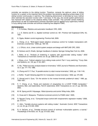 Artificial Chattering Free on-line Fuzzy Sliding Mode Algorithm for Uncertain System: Applied in ...