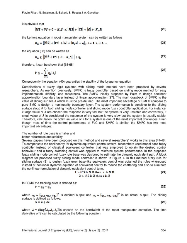 Artificial Chattering Free On Line Fuzzy Sliding Mode Algorithm For Uncertain System Applied In 
