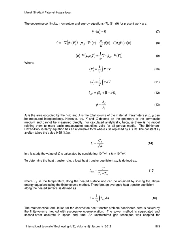 Heat Transfer in Porous Media With Slurry of Phase Change Materials | PDF