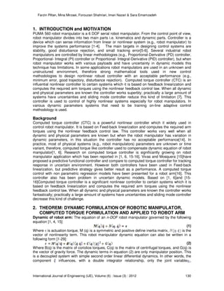Design Baseline Computed Torque Controller | PDF