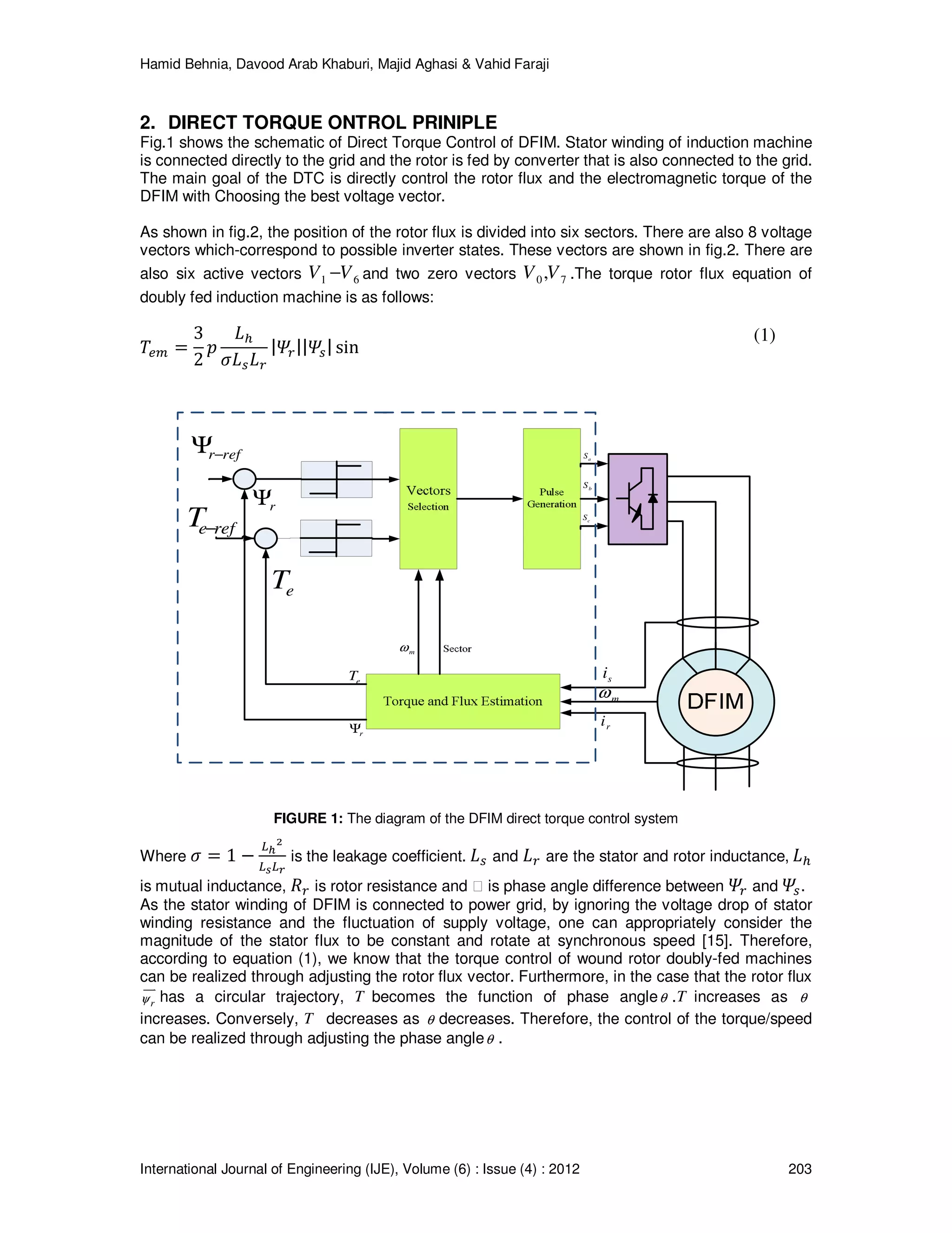 Enhanced Direct Torque Control For Doubly Fed Inductionmachine By