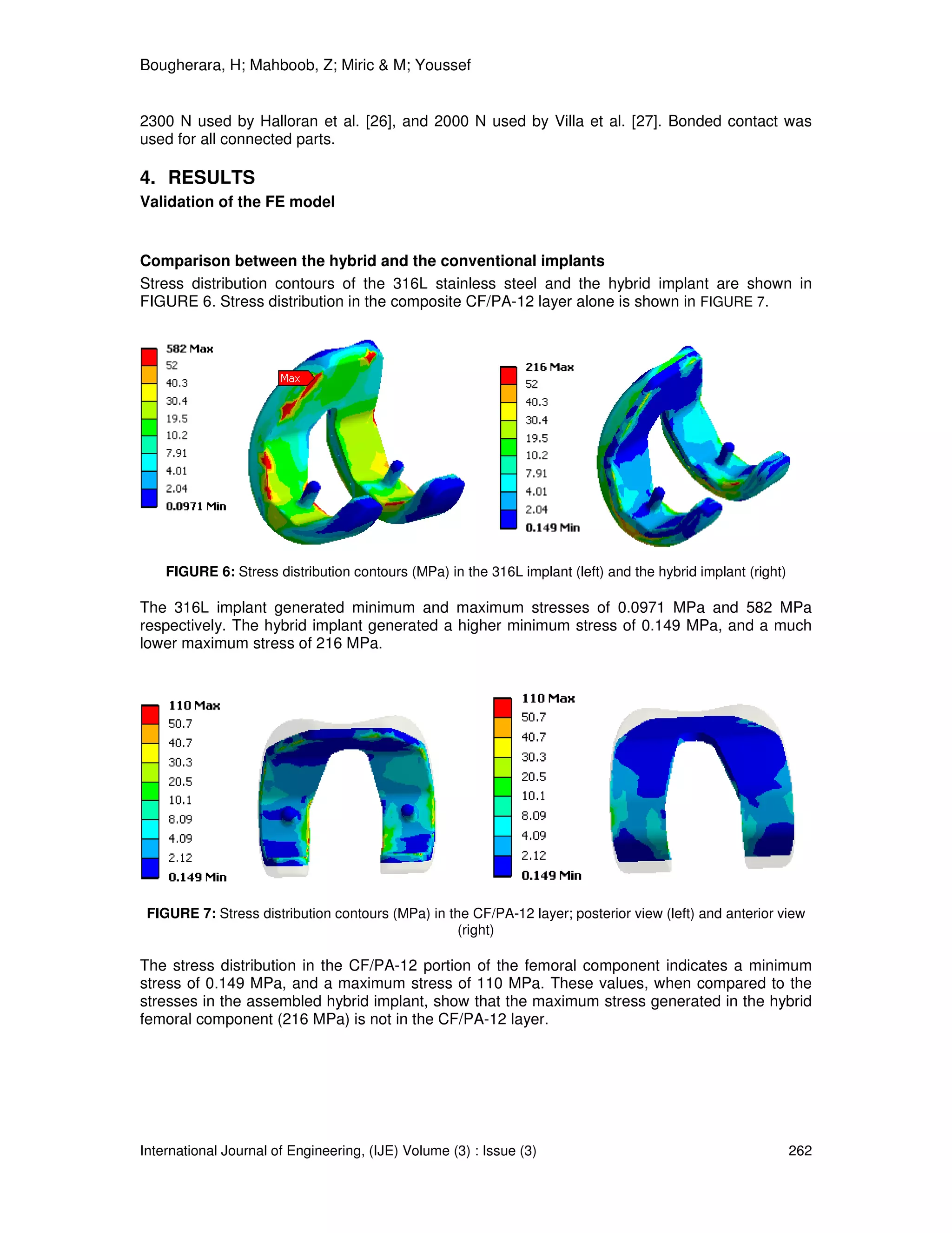 Finite Element Investigation Of Hybrid And Conventional Knee Implants