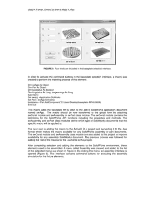 SolidWorks Secondary Development with Visual Basic 6 for an Automated ...