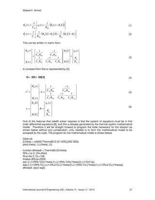 Advantages and Disadvantages of Using MATLAB/ode45 for Solving Differential Equations in ...