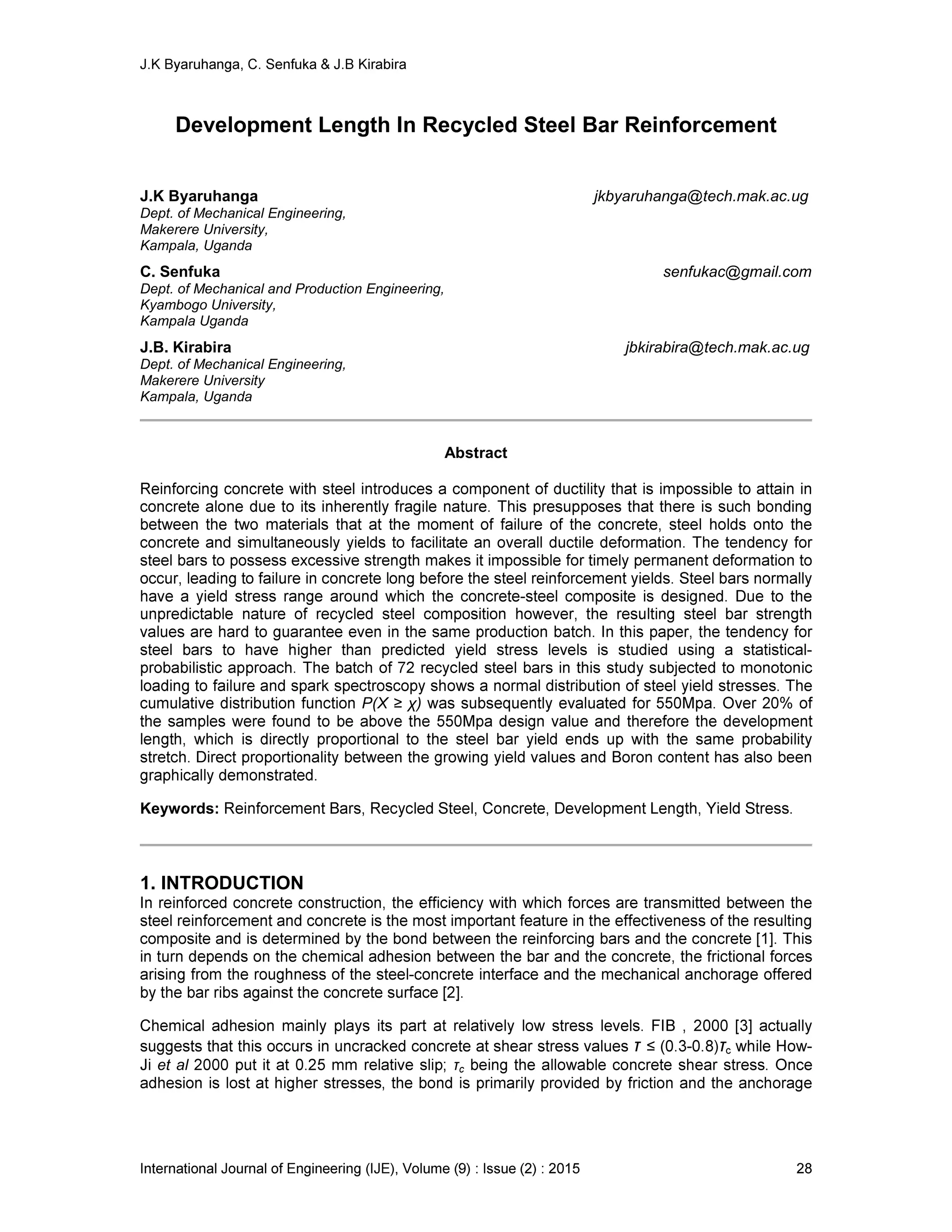 Development Length In Recycled Steel Bar Reinforcement | PDF