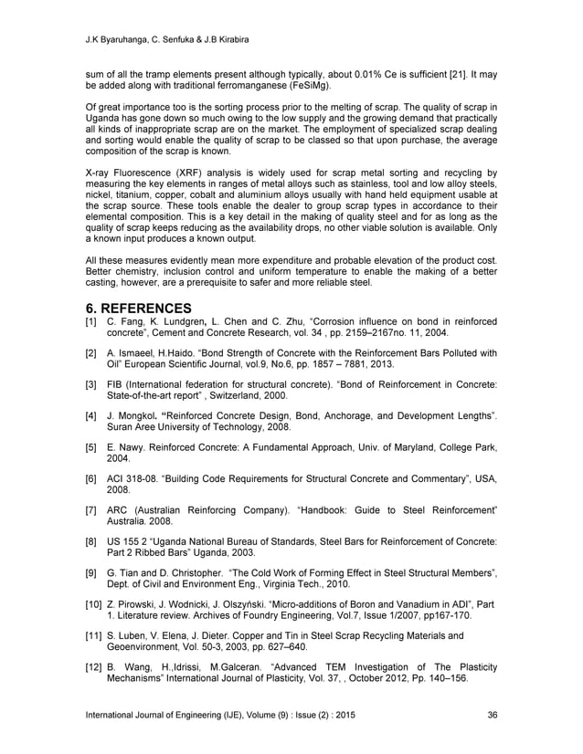 Development Length In Recycled Steel Bar Reinforcement | PDF