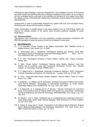 Convergence Problems Of Contingency Analysis In Electrical Power Transmission System | PDF