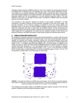 Thin Film Pressure Estimation of Argon and Water using LAMMPS | PDF ...