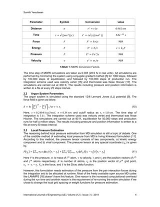 Thin Film Pressure Estimation of Argon and Water using LAMMPS | PDF