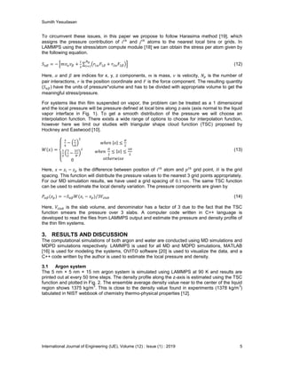 Thin Film Pressure Estimation of Argon and Water using LAMMPS | PDF