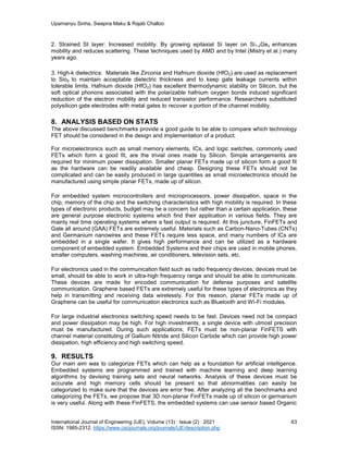 FETs as a Congruous Hardware in Embedded Technology and Sensors | PDF
