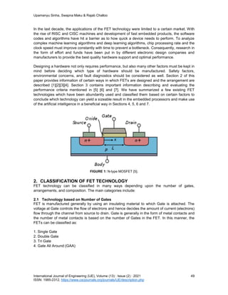 FETs as a Congruous Hardware in Embedded Technology and Sensors | PDF