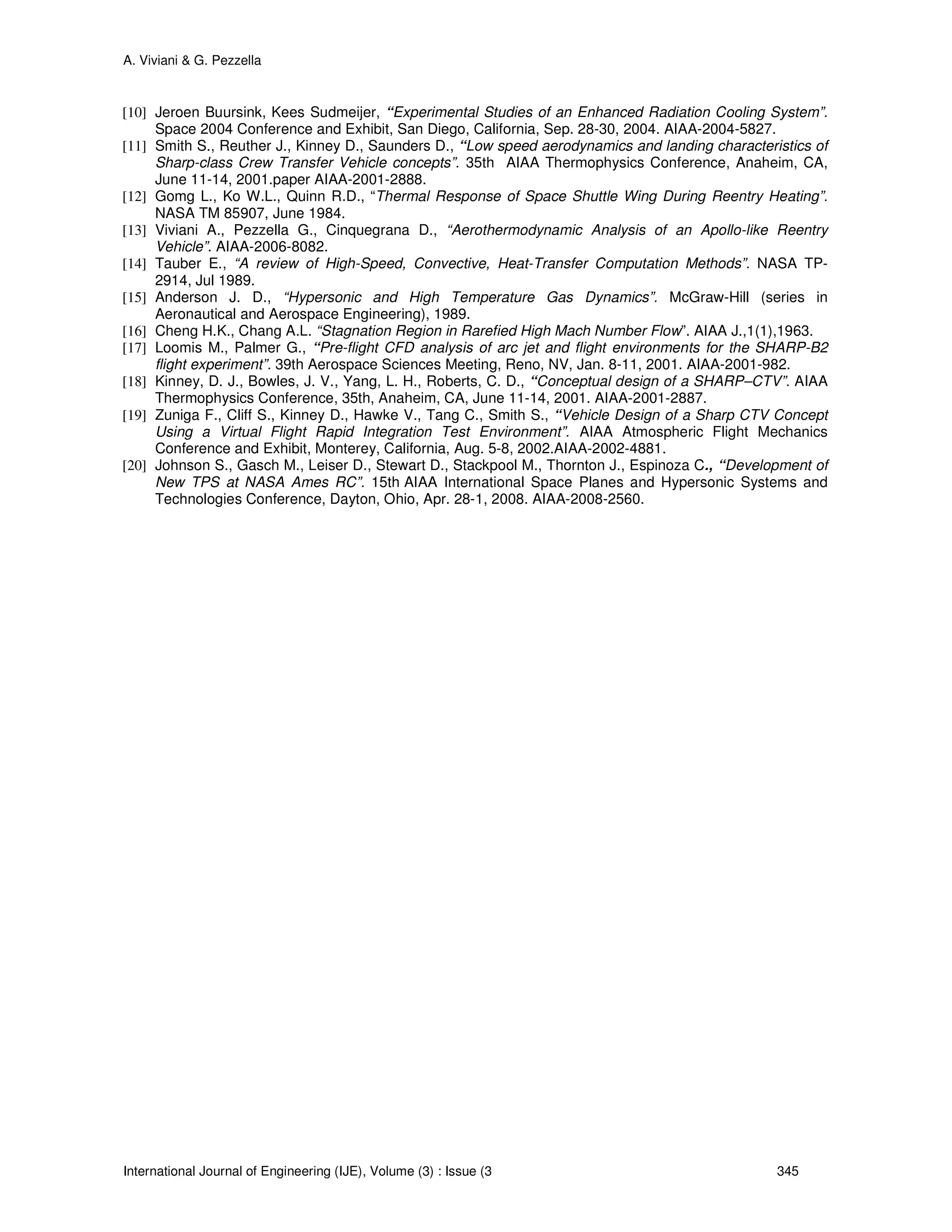 Heat Transfer Analysis for a Winged Reentry Flight Test Bed | PDF