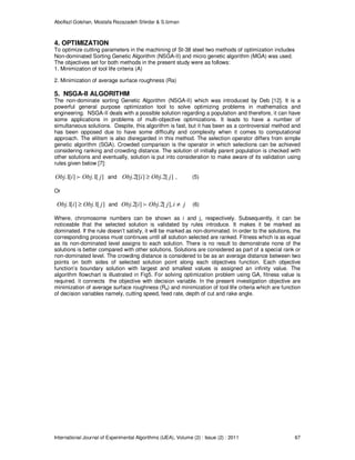 A Comparison of Optimization Methods in Cutting Parameters Using Non-dominated Sorting Genetic ...