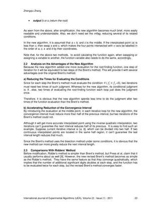 An Improvement to the Brent’s Method | PDF | Computing | Technology ...