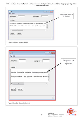 Data Security on Computer Network and Telecommunication System Using Caesar Cipher Cryptography ...