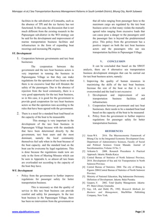 Sea Transportation Business Management Patterns in South Lembeh District, Bitung City, North ...