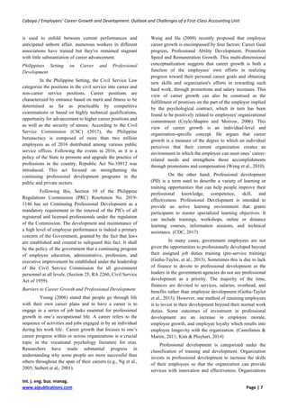 Employees’ Career Growth and Development: Outlook and Challenges of a ...