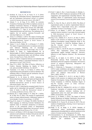 Analyzing the Relationships Between Organizational Justice and Job Performance | PDF