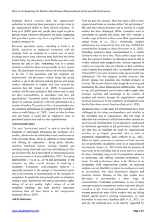 Analyzing the Relationships Between Organizational Justice and Job Performance | PDF