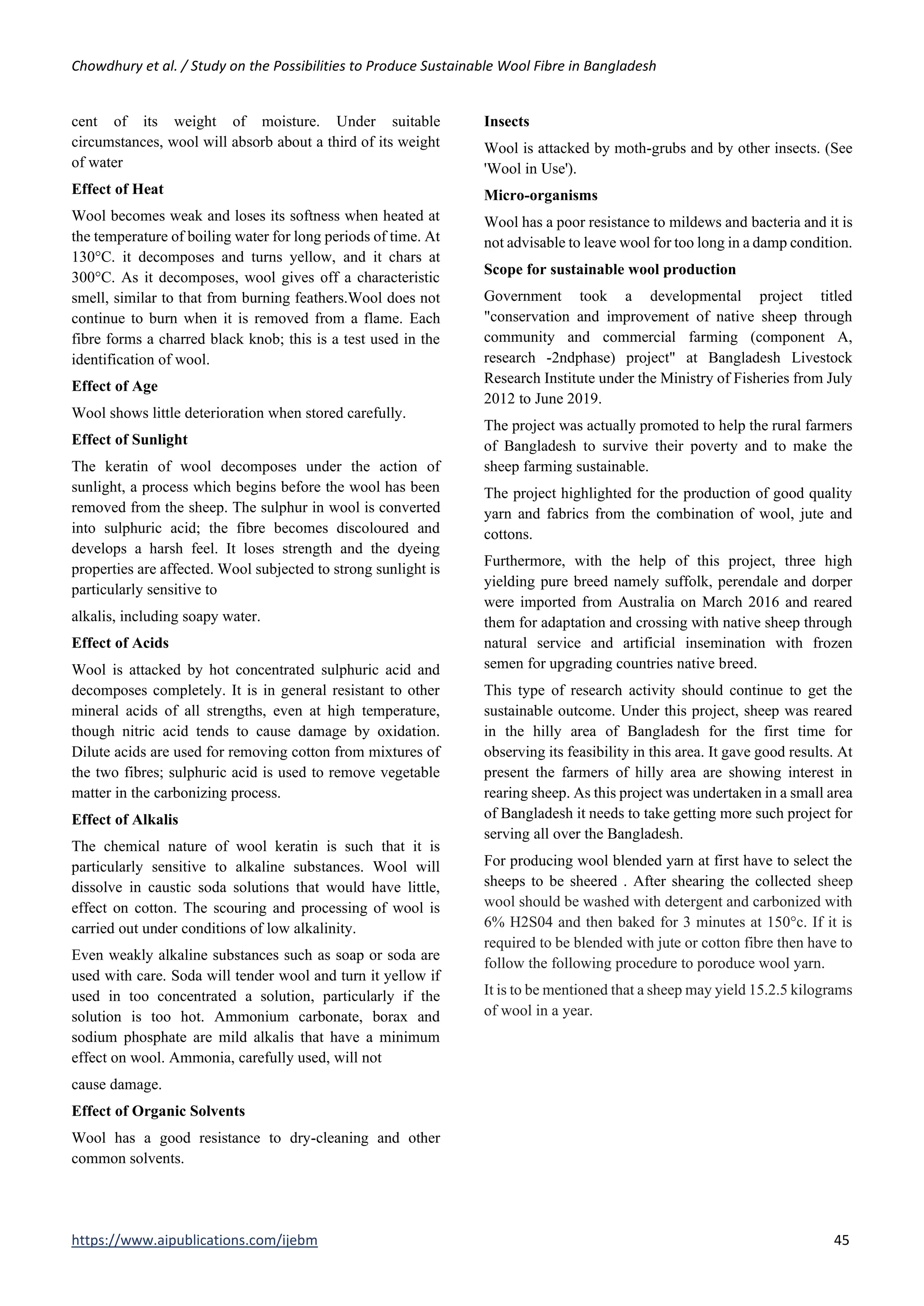 Study on the Possibilities to Produce Sustainable Wool Fibre in ...