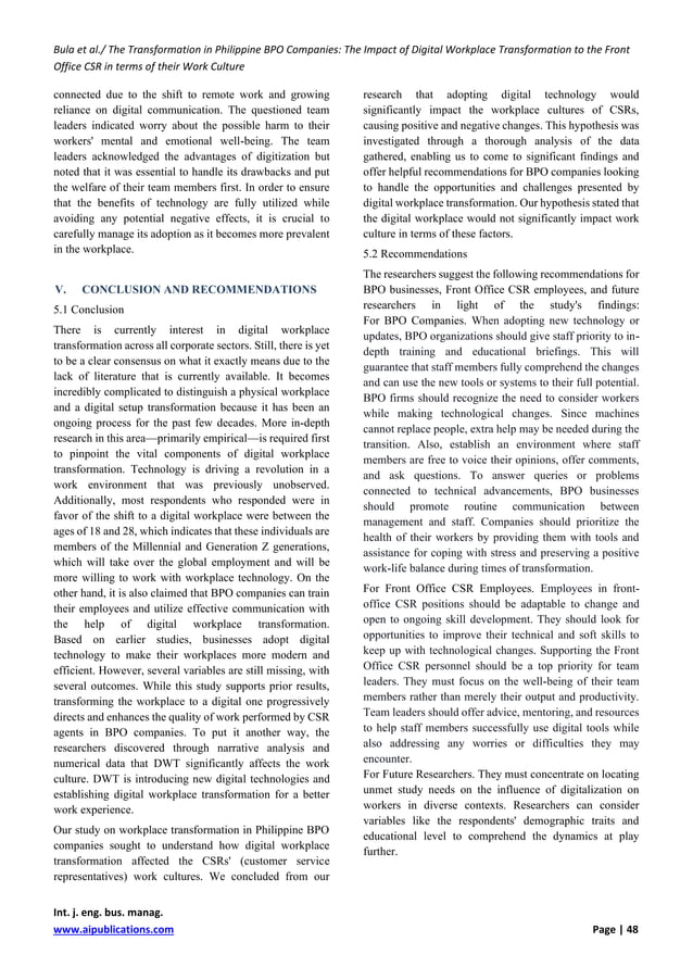 The Transformation in Philippine BPO Companies: The Impact of Digital ...