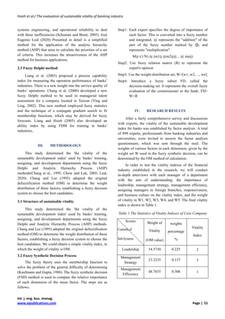 The evaluation of sustainable vitality of banking industry | PDF