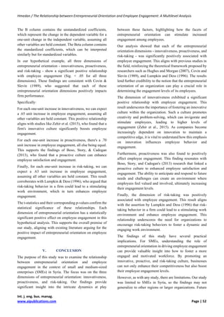 The Relationship between Entrepreneurial Orientation and Employee Engagement: A Multilevel ...