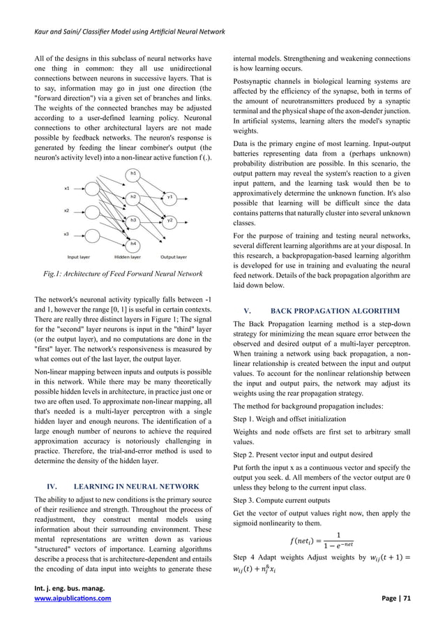 Classifier Model using Artificial Neural Network | PDF